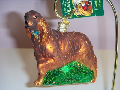 Old World Christmas "Irish Setter" Glass Ornment | eBay