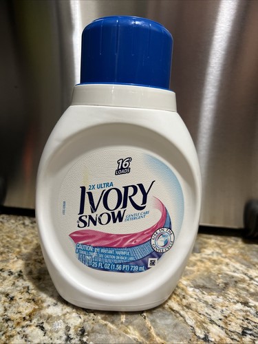 Ivory Snow Liquid Laundry Detergent 25oz 2x Ultra 16 Loads 2009 Blue ...