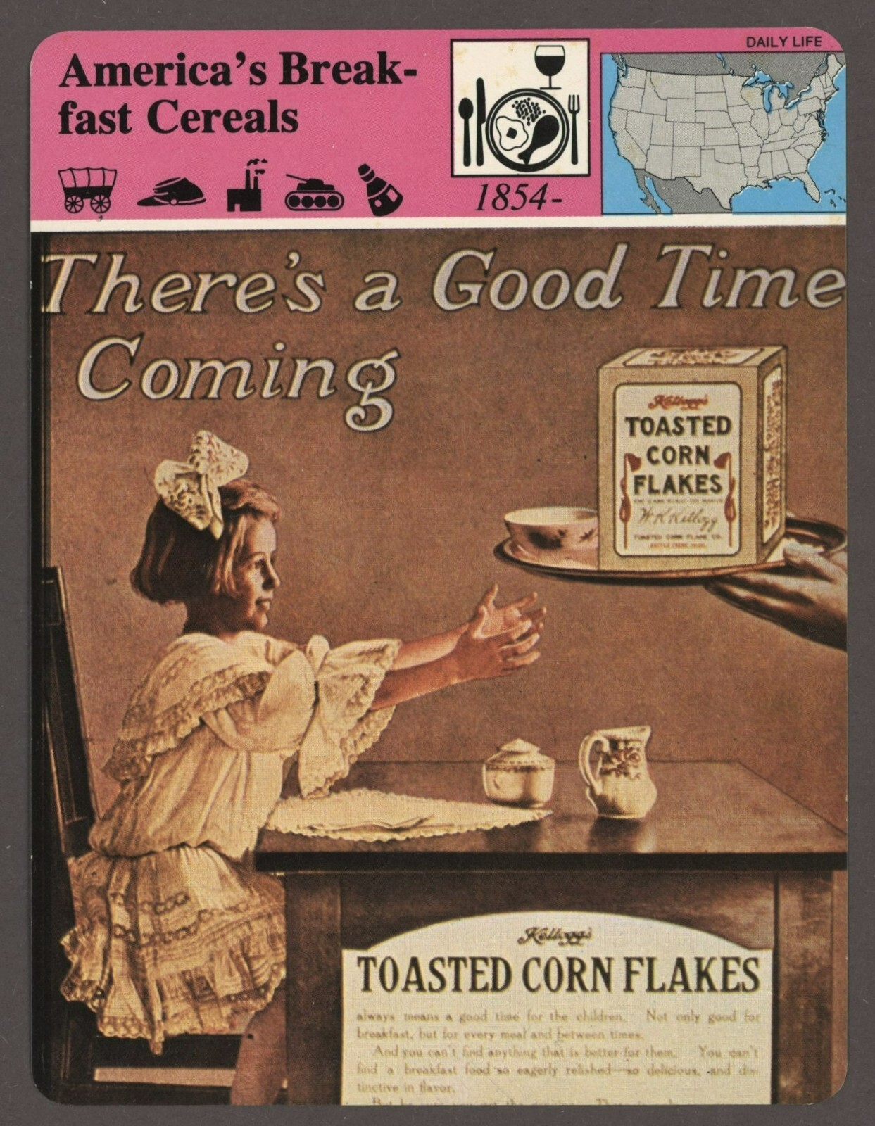 Americas Breakfast Cereals Story of America Food Drink History Card | eBay