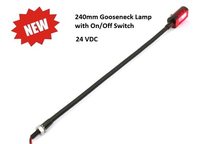 PilotLights Mini Gooseneck Panel Light with SWITCH, Map Light, 240mm ...