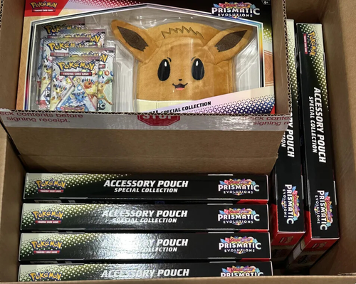 Pokemon Prismatic Evolutions Accessory Pouch Special Collection LOT x12 ...