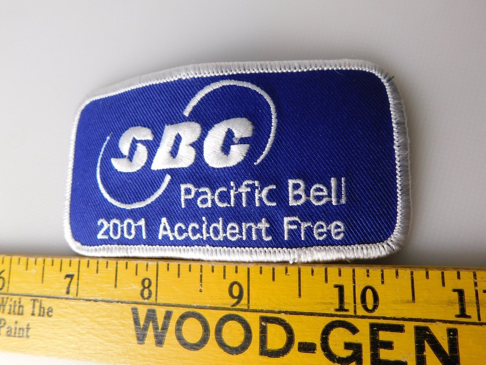SBC PACIFIC BELL PATCH 2001 ACCIDENT FREE TELEPHONE SERVICE CALIFORNIA ...
