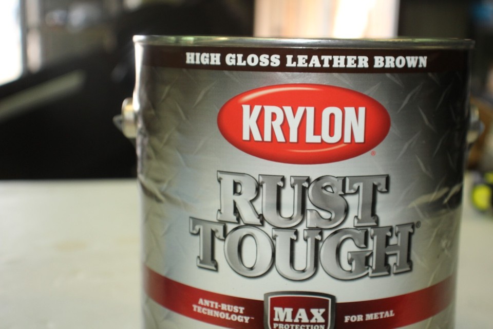 Krylon Rust Tough Enamel Paint 1 Gallon High Gloss Leather Brown | eBay