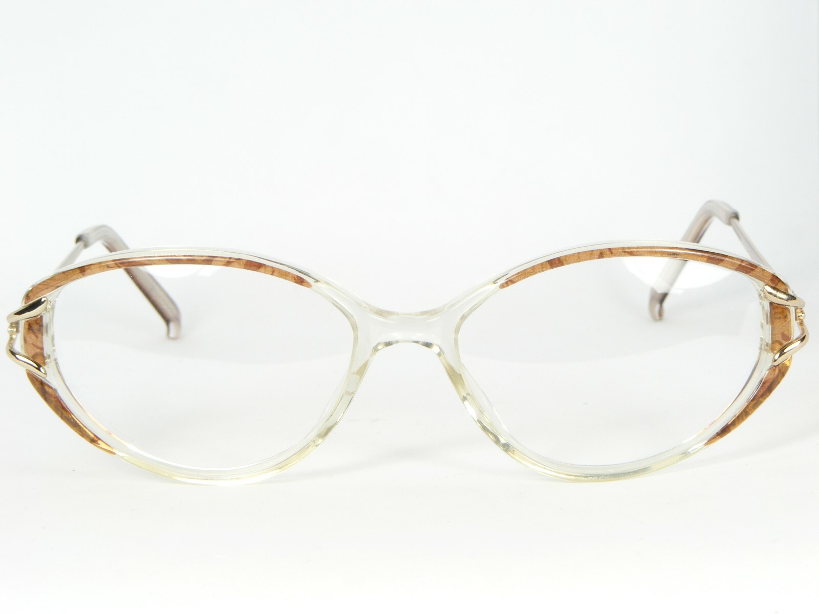 VISTAN Mod. 654 1 BOWN /CLEAR /GOLD EYEGLASSES GLASSES PLASTIC FRAME 51 ...