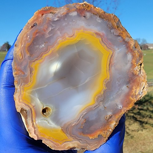Kentucky Agate Geode - Estill County - Gold, Blue, Purple and Bonus ...