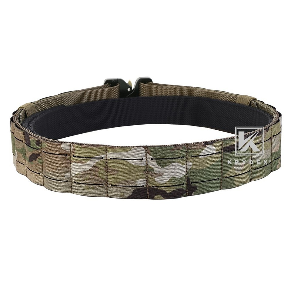 KRYDEX Tactical 2 in Battle Belt Laser Cut MOLLE Inner Belt Padded Anti ...