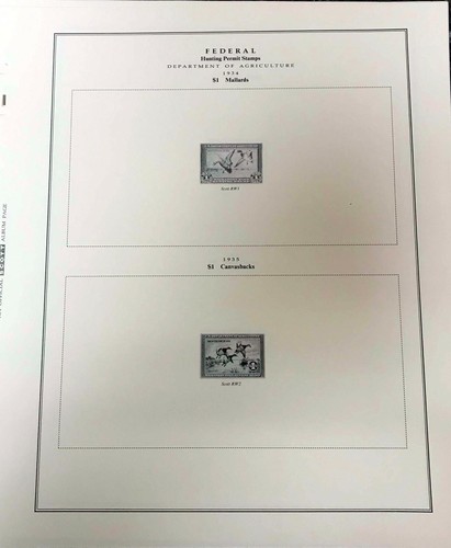 1934-1992 Scott's Federal Duck Stamp Plate Block Album RW1-RW58 (ESP# ...