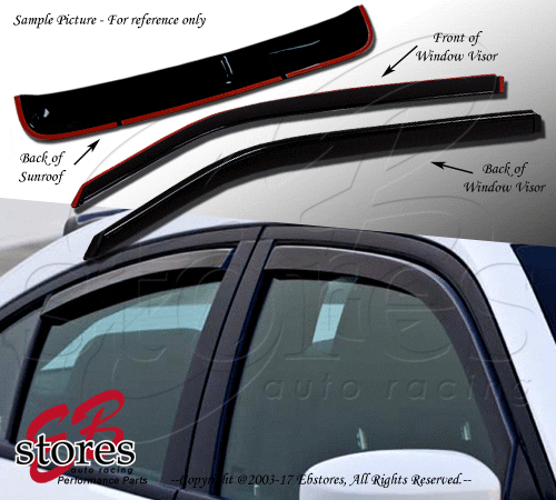 Vent Shade In-Channel Window Visor Sunroof Type 2 3pc Ford Bronco II 84 ...