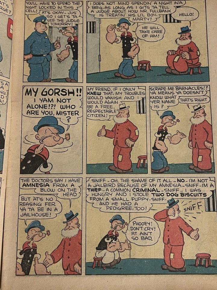 Four Color #145 Popeye Golden Age Vintage Dell Comic 1947 | eBay UK