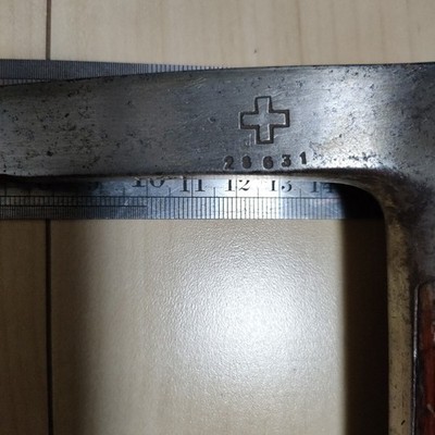 Vintage Switzerland Cross Marked Ice Axe 95cm Wood Shaft Mountaineering ...