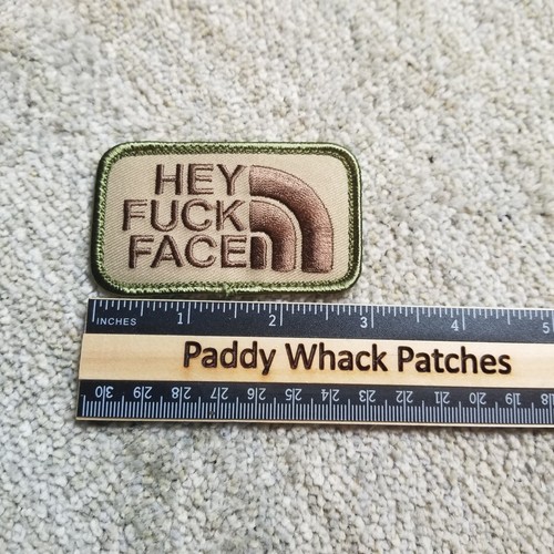 Hey F*ck Face Patch Hook & Loop Back Military Morale * | eBay