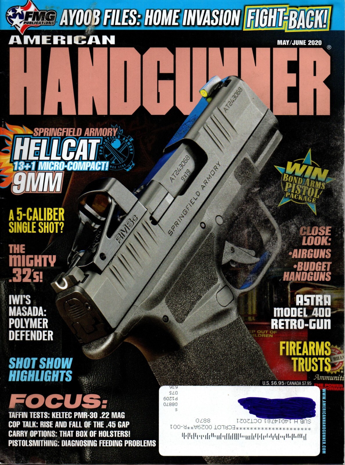 American Handgunner Magazine May June 2020 Hellcat 13+1 Micro Compact ...