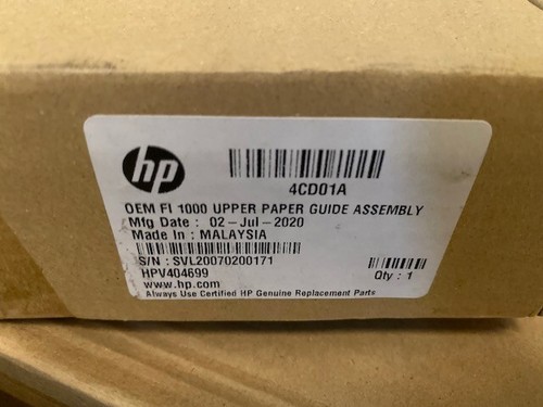 HEWLETT PACKARD HP 4CD01A OEM FI-1000 Upper Paper Guide Assembly (NEW ...