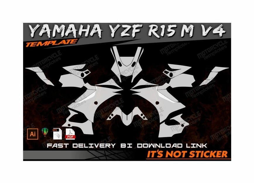 YAMAHA R15 (M) COVER SET-BLACK-ORIGINAL