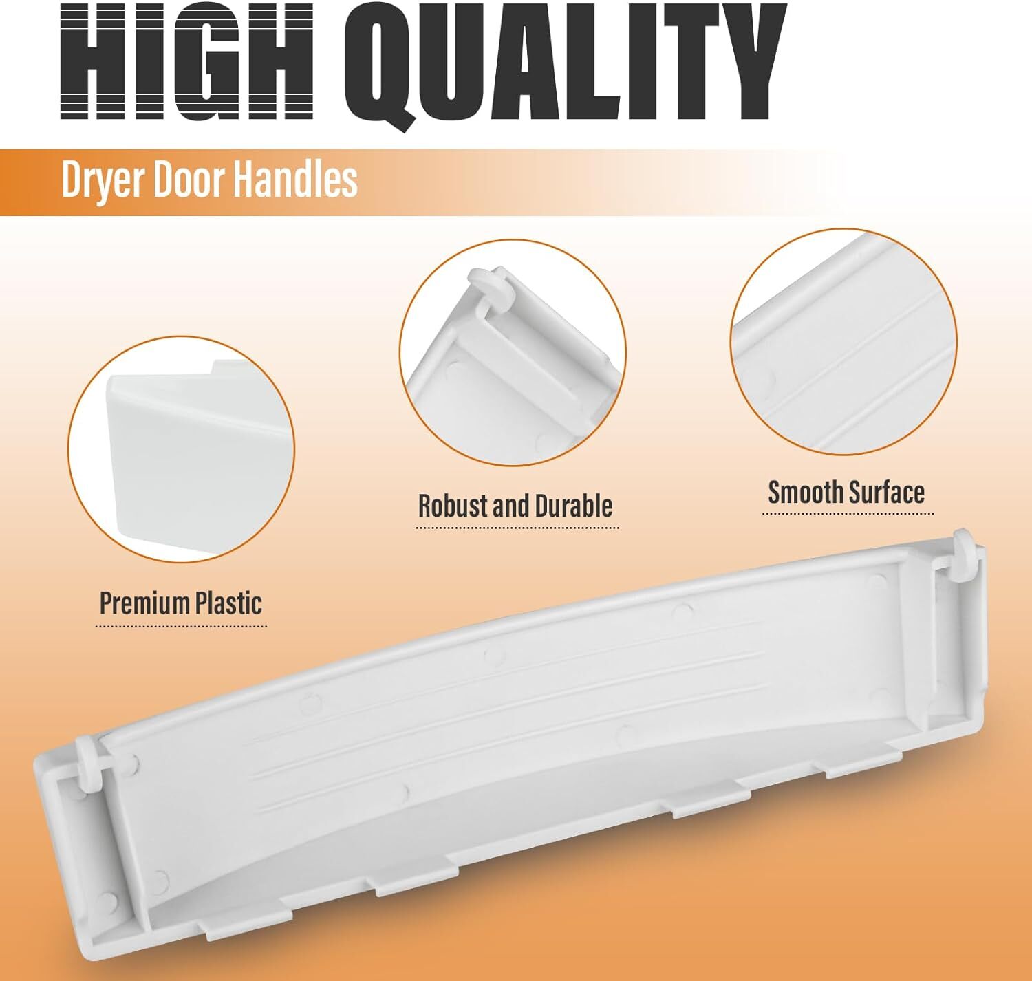 For GE General ElectricDryer Solid Door Handle GUD27ESSMWW GUD27ESSM1WW ...