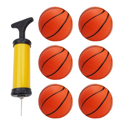 6 Pcs Small Children Inflatable Basketballs With Pump Kids Sports Toy ...