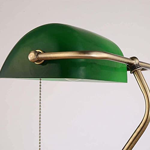 Traditional Green Glass Bankers Desk Lamp/Library Desk Lamp/Office ...