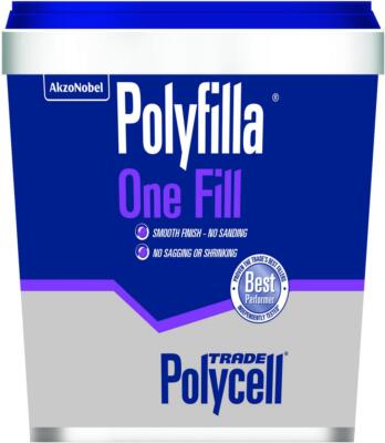 Polycell Trade Polyfilla One Fill Filler - Ready Mixed Tub - 4L or 1L ...