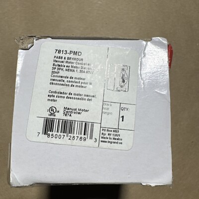 Pass & Seymour® 7813PMD 3-Way Manual Controller Switch, 600 VAC, 30 A ...