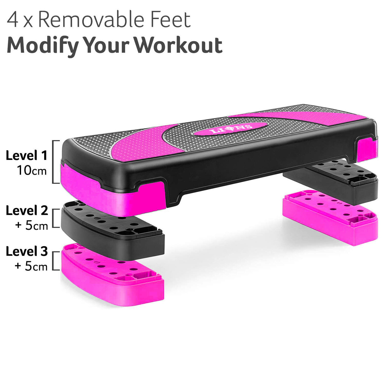 Aerobic 3 Level Adjustable Gym Fitness Yoga Exercise Stepper Board ...