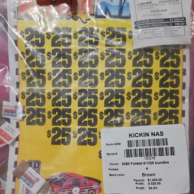 Pull Tab Tickets - Jar Tickets - Game - kicking Nas $25 | eBay