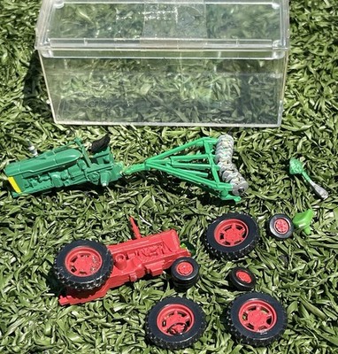 Vintage Oliver Tractor & Plow Implement Set Miniature Farm Toy Parts ...