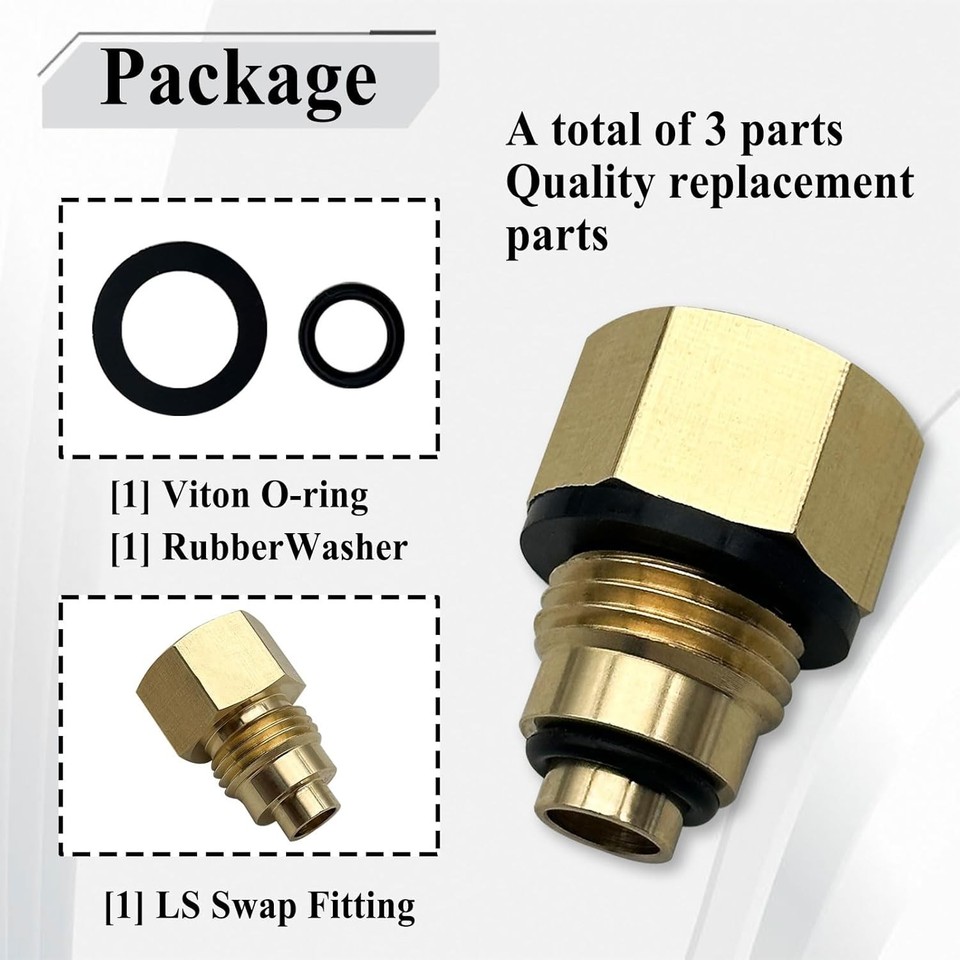 LS Swap Power Steering Pump Line Fitting Replacement Part, Use to Brass ...