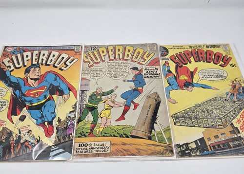 LOT OF 3 SUPERBOY COMICS #100 #176 #168 DC SILVER AGE RARE 12 CENT NEIL ...