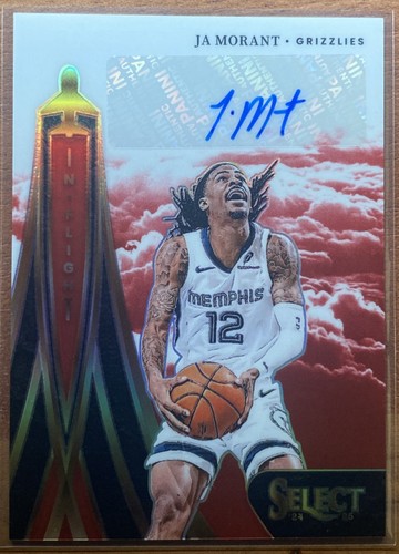2024-25 Select Basketball Ja Morant Red AUTO In Flight Signatures 45/99 ...