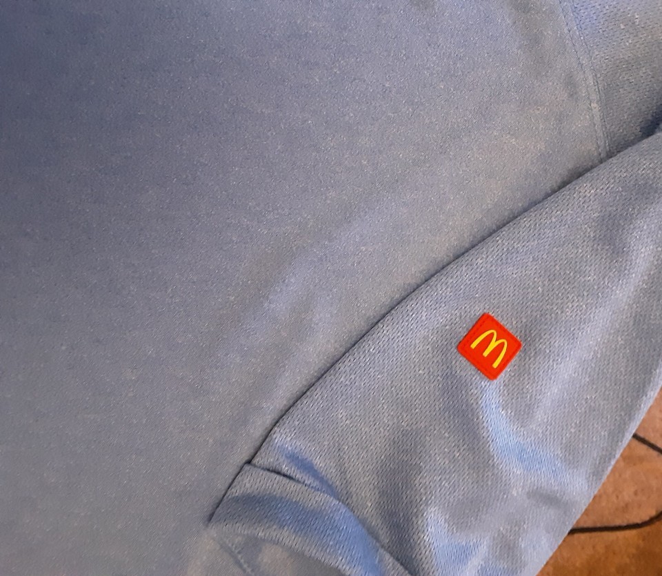 McDonald’s Apparel Collection Work Uniform Blue Short Sleeve Shirt ...