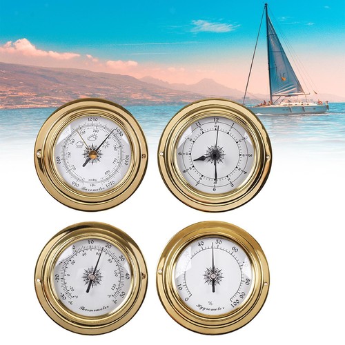 4Pcs Thermometer Hygrometer Barometers Clock for Warehouses Sailing ...