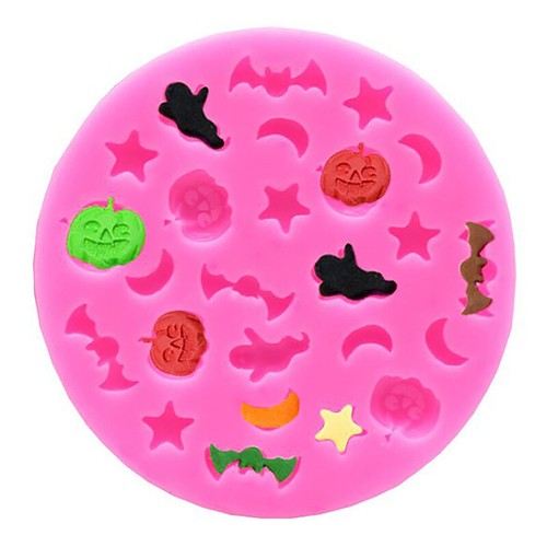 Halloween Silicone Mini Bat Pumpkin Diy Mould Moons Stars Epoxy Jewelry ...