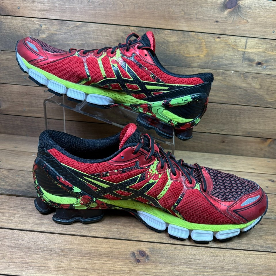 ASICS Gel Sendai 2 Black Flash Yellow Men's Size 14 Athletic Running ...