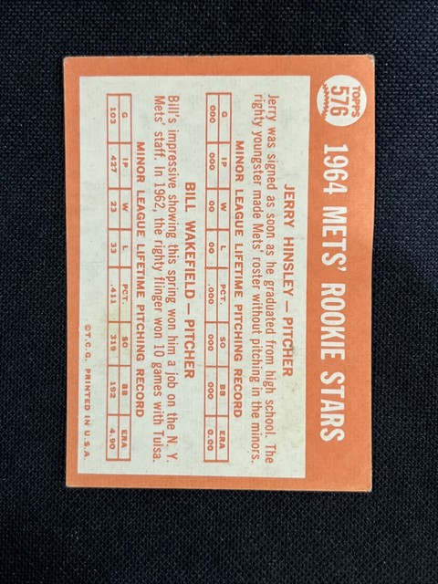 1964 Topps - High # #576 Jerry Hinsley, Bill Wakefield (RC) for sale ...