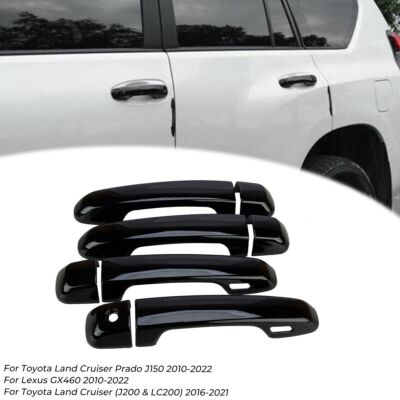 For Lexus GX460 2010-2022 Door Handle Cover Gloss Black Trim w/ Smart ...