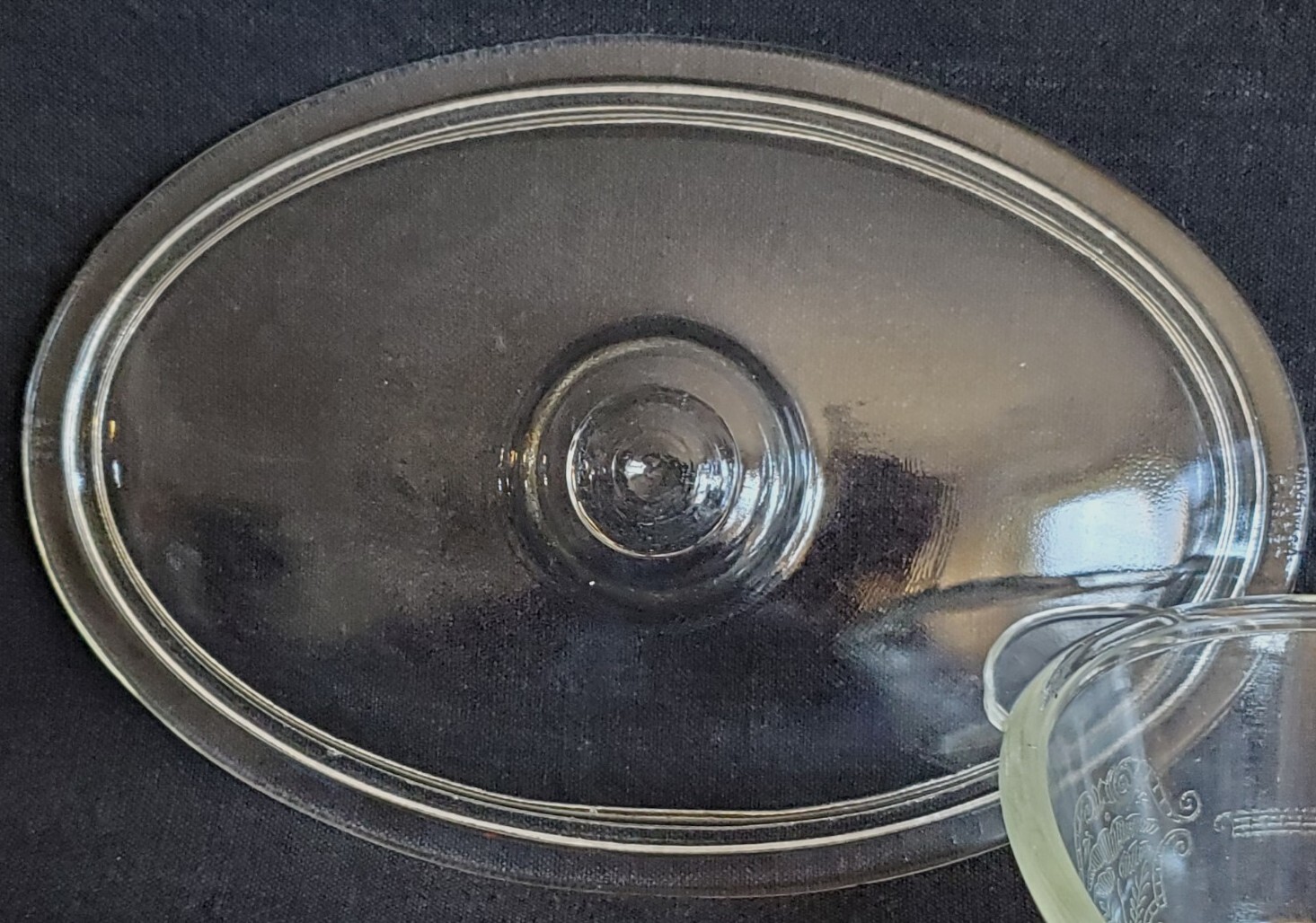 Vintage Glasbake 1 Quart Oval Clear Casserole Baking Dish/ Lid #225 USA ...