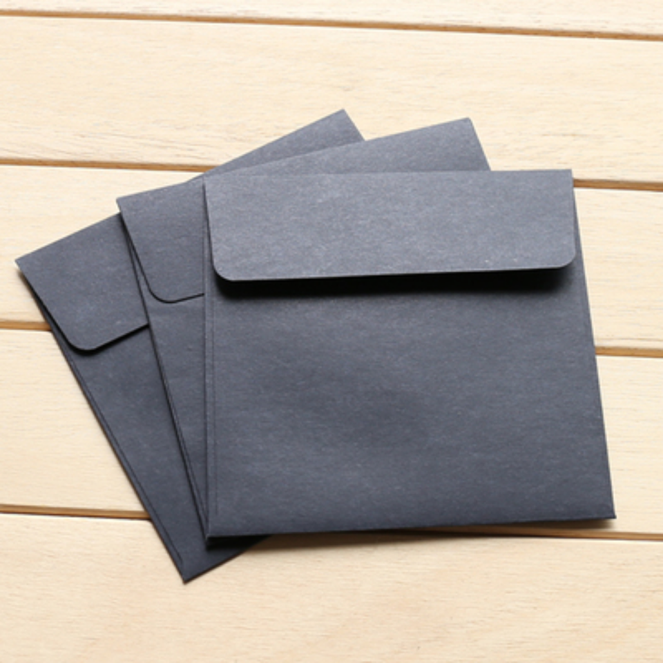 10-100pcs 10*10cm Kraft Square Mini Envelopes for Card Wedding ...