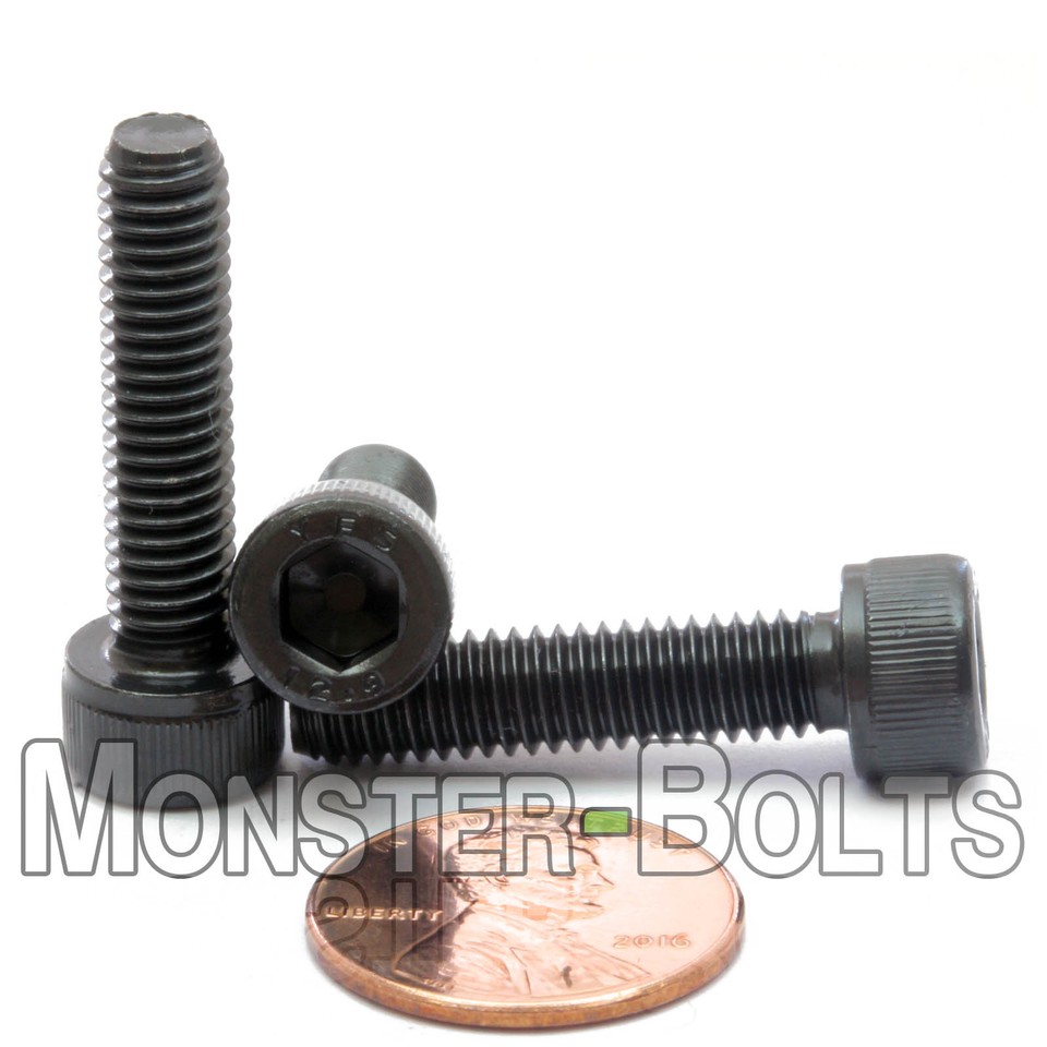 M6 Socket Head Cap Screws, 12.9 Alloy Steel w/ Black Oxide DIN 912 ...