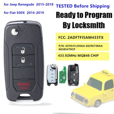 for 2015-2018 Jeep Renegade Fiat 500X Keyless Remote Key Fob ...