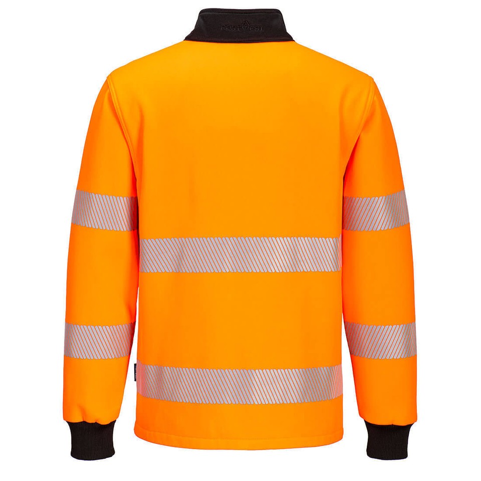 Portwest PW326 PW3 Hi Vis Tex Pro 1/4 Zip Sweatshirt Comfort Durability ...