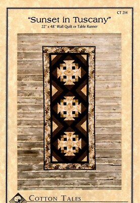 Sunset in Tuscany Table Runner Quilting Pattern by Cotton Tales CT214 ...