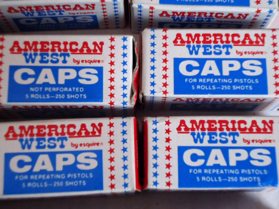 Lot Of 10 American West Caps By Esquire Unopened 1 Texas Ranger Roll w ...