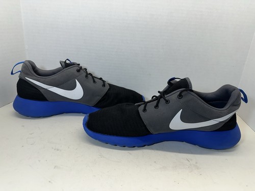 Nike Roshe One Run Black Cobalt Blue Mens US Size 12 Sneakers Shoes ...
