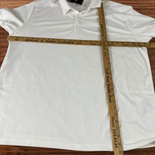 Under Armour Polo Shirt Heatgear Men’s 2XL White Golf Performance NEW ...