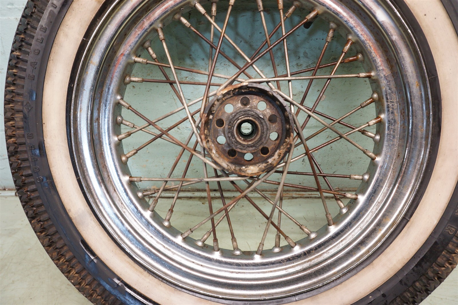 1957 Harley FL EL knucklehead flathead panhead sidecar LE *2401 Wheel ...