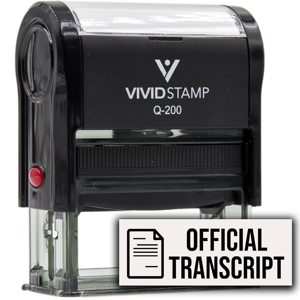 Official Transcript (Paper) Self Inking Rubber Stamp | eBay