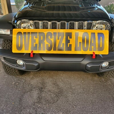 Reflective pilot car 2 Sided oversize load signs 4 feet x 12 inch ...
