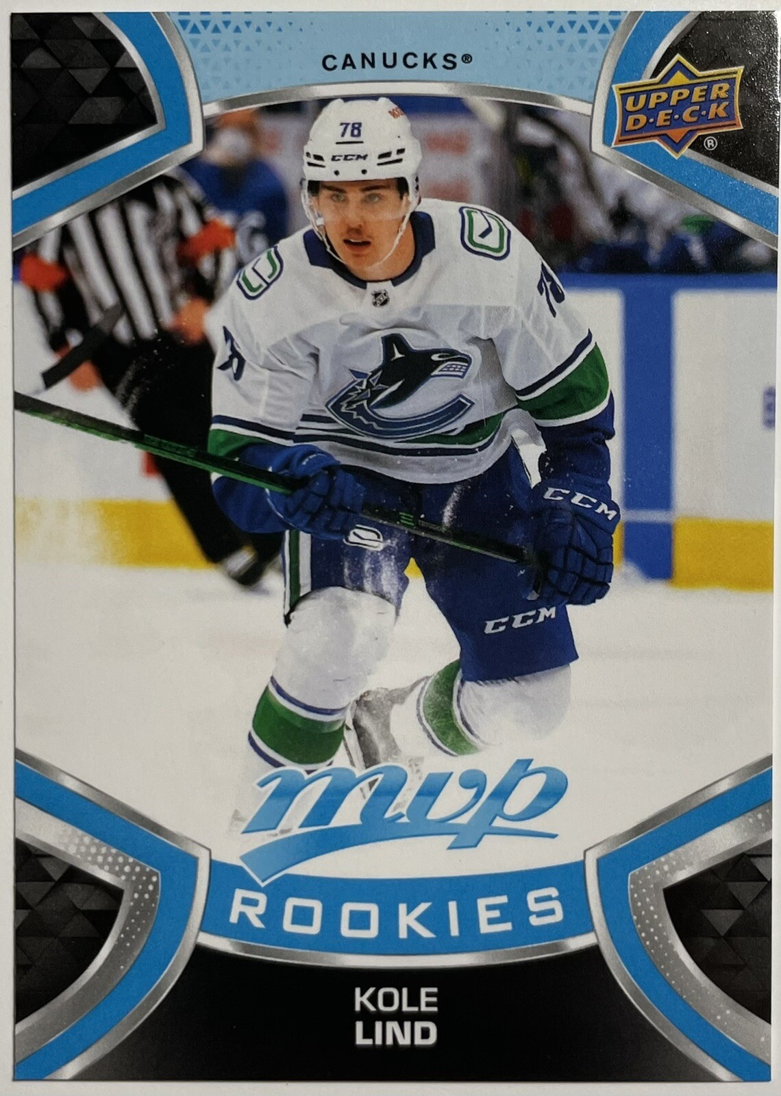 2021-22 Upper Deck MVP KOLE LIND #226 Short Print (Blue) ROOKIE Hockey ...