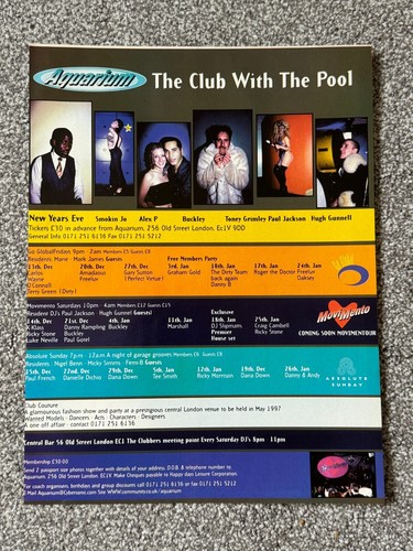 Rare Collectable 1997 Magazine Advert Picture Aquarium Old Street ...