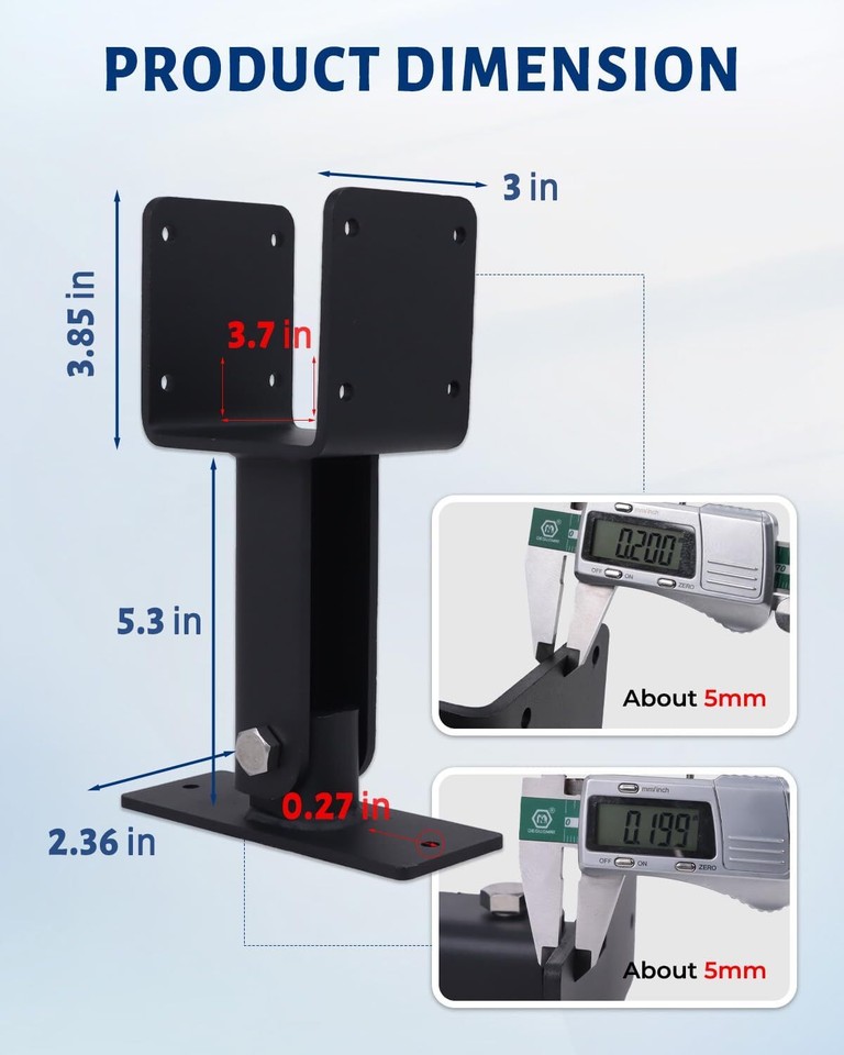 3PACK Roof Riser Brackets Kit,Pergola Roof Riser Beam Bracket ...